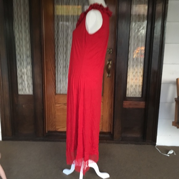Allison Sheri | Dresses | Allison Sheri Pretty Red Soft Maxi Dress Xs ...